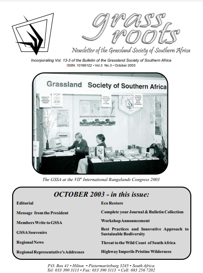 Grassroots Issues | Grassland Society of Southern Africa